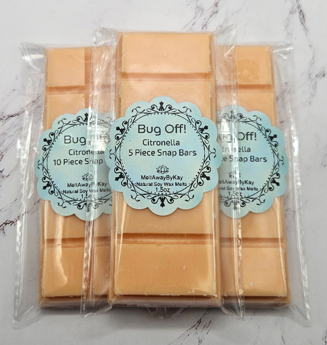 Citronella Soy Wax Melt Snap Bar: Natural Bug Repellent - Etsy