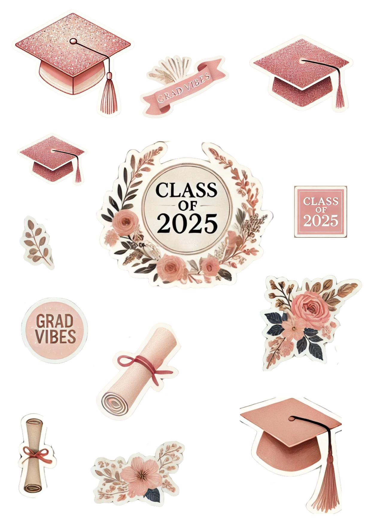 Class of 2025 Stickers - Graduation Celebration Sticker Sheet ...