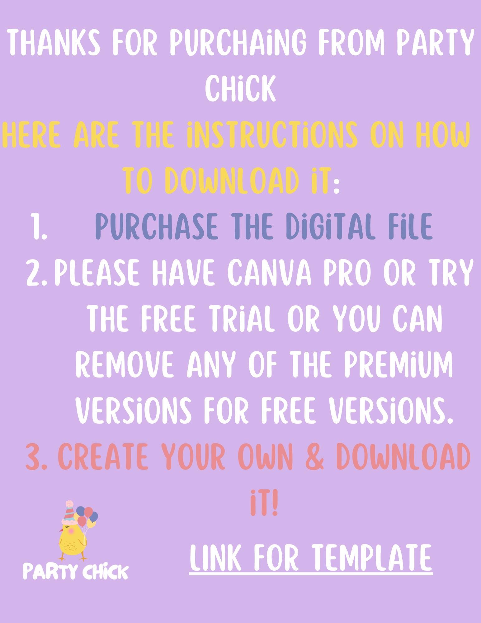 Editable Let's Party Checkered Smile Face Invitation Retro Groovy ...