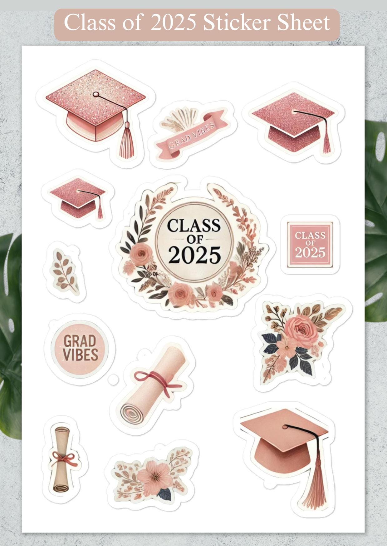Class of 2025 Stickers - Graduation Celebration Sticker Sheet ...