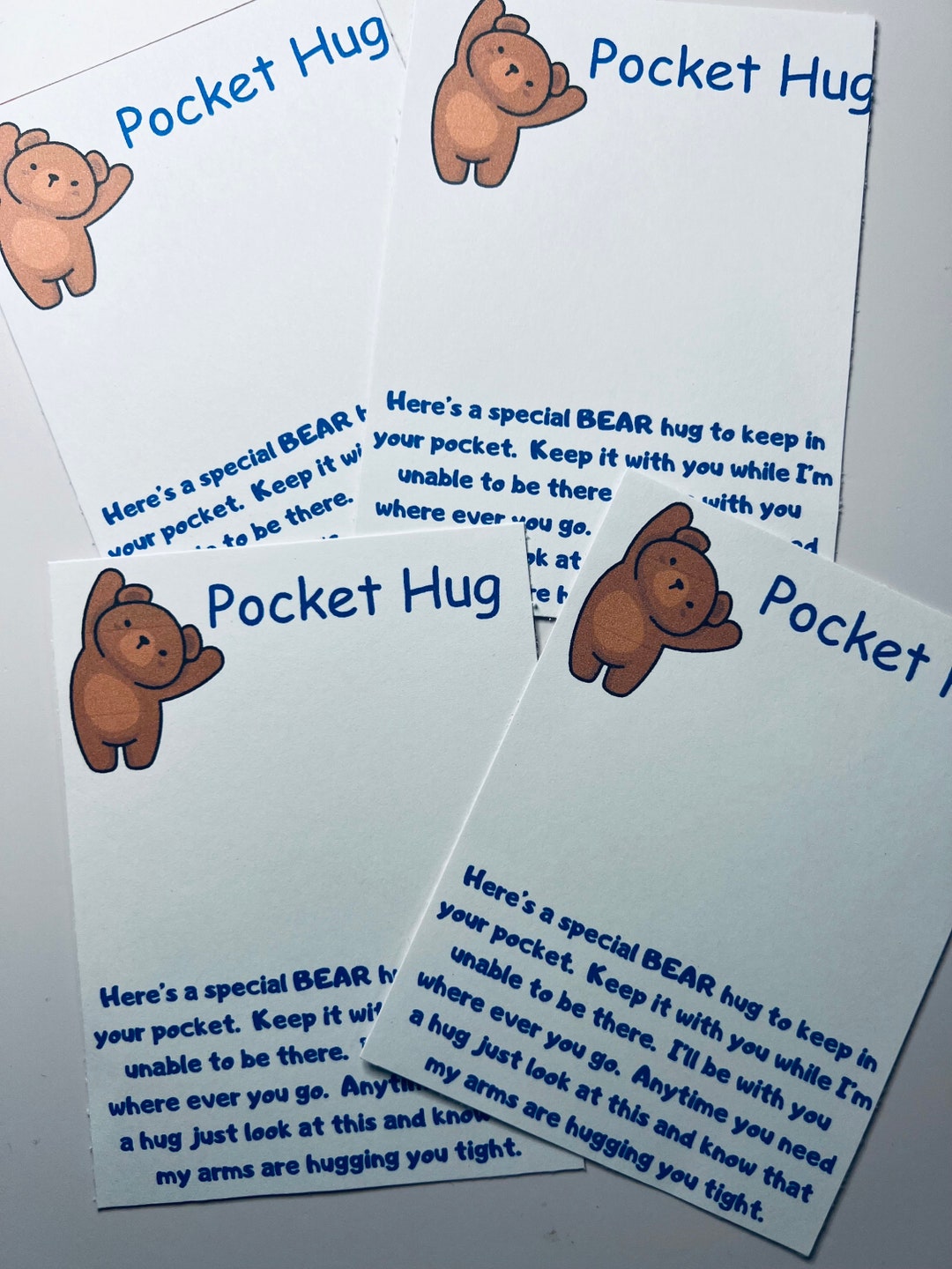 DIY Pocket Hug Cards Just Add a Trinket Set of 4 Cards Pocket Hug Quote ...