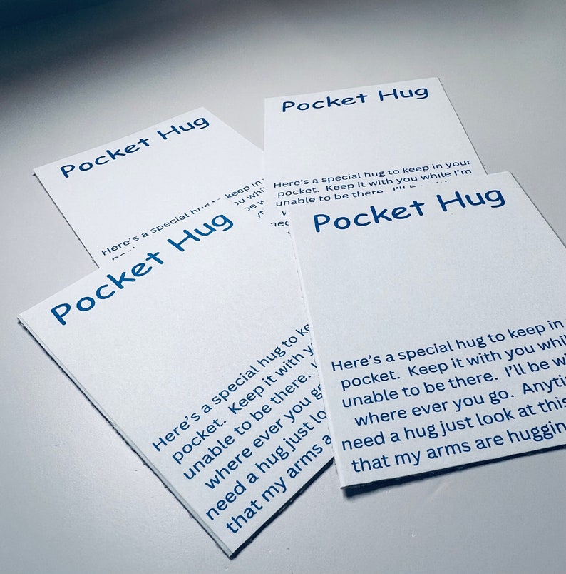 DIY Pocket Hug Cards Just Add a Trinket Blank Pocket Hug Cards Set of 4 ...