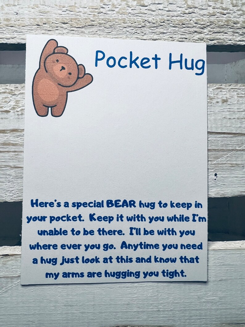 DIY Pocket Hug Cards Just Add a Trinket Set of 4 Cards Pocket Hug Quote ...