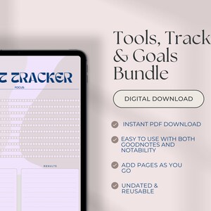 Monthly Habit Tracker Goal Setting Budget Tracker, Digital Planner ...