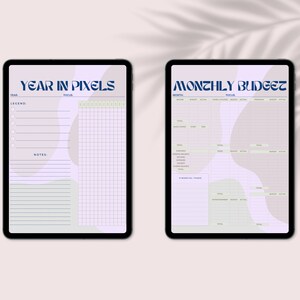 Monthly Habit Tracker Goal Setting Budget Tracker, Digital Planner ...