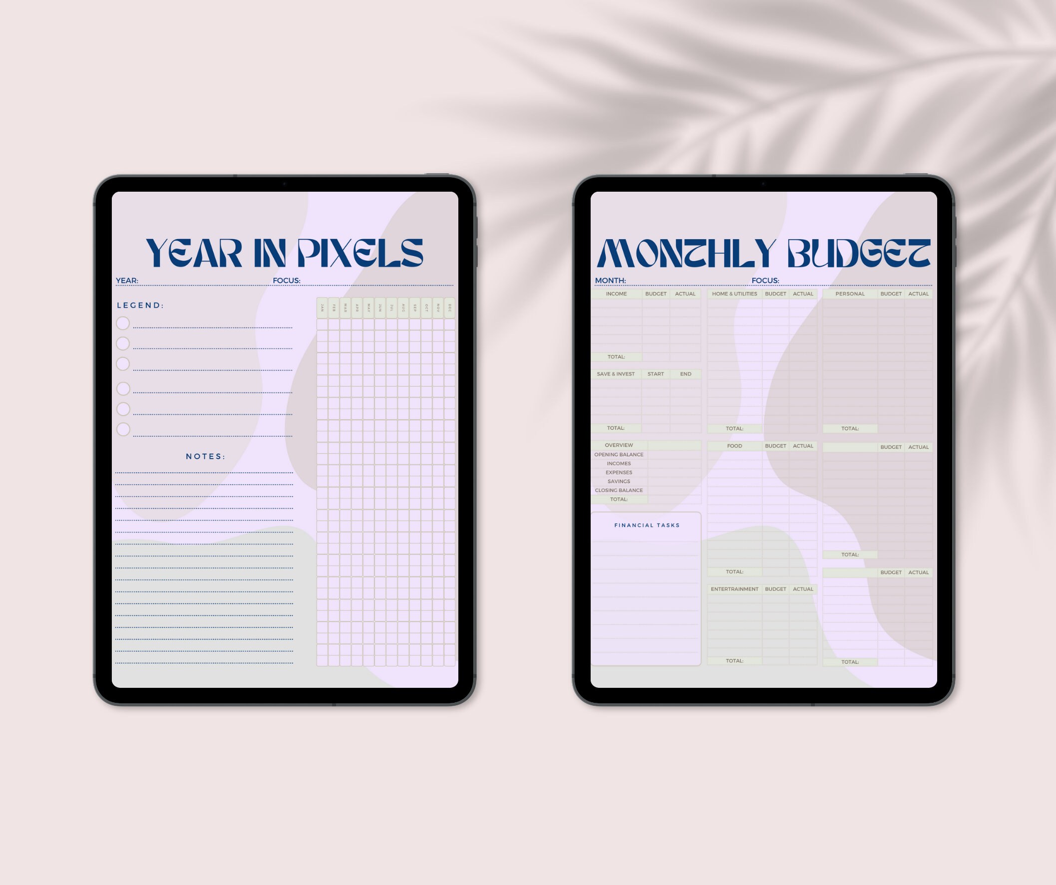 Monthly Habit Tracker Goal Setting Budget Tracker, Digital Planner ...