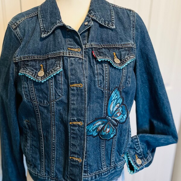 Denim Decorated Jacket - Etsy