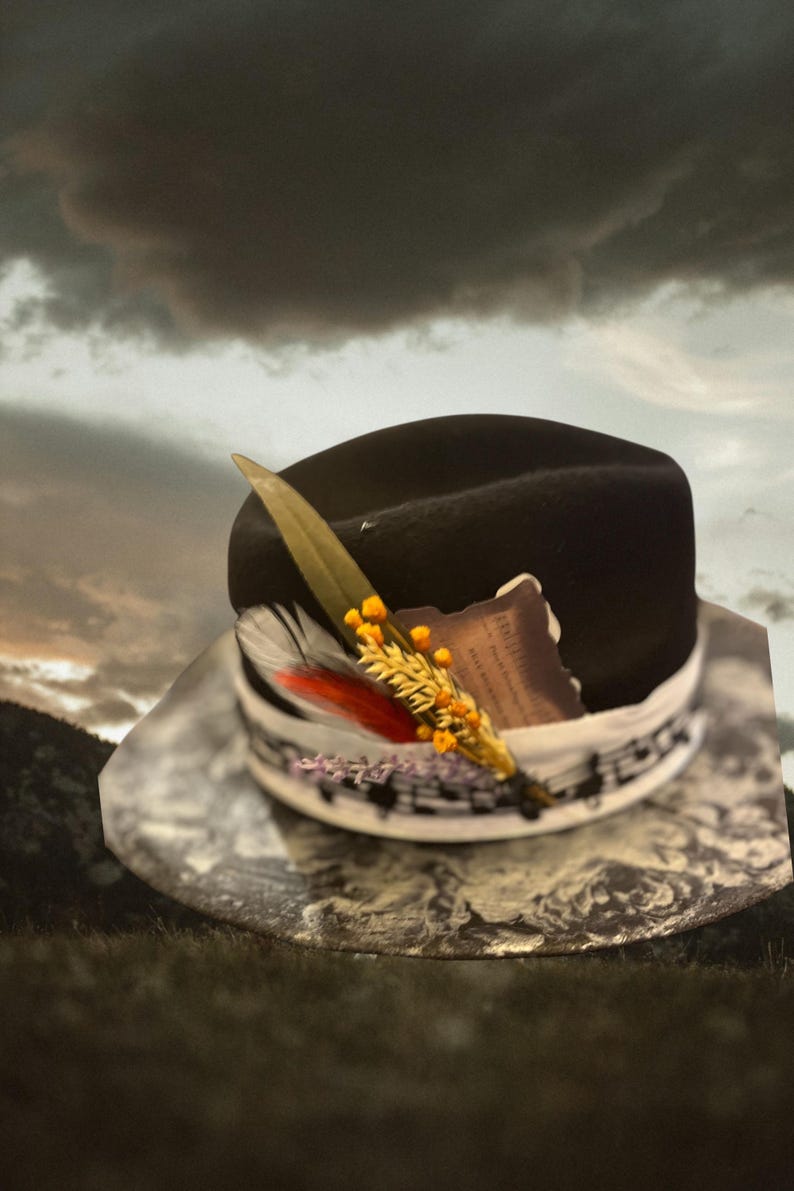 Black and White Fedora - Etsy