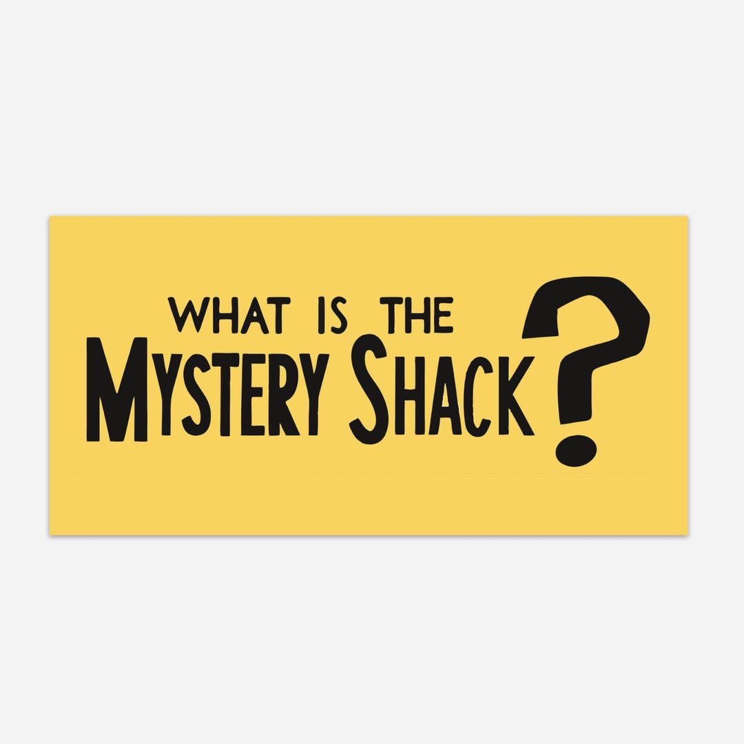 What is the Mystery Shack? - Gravity Falls Bumper Sticker - Etsy Australia