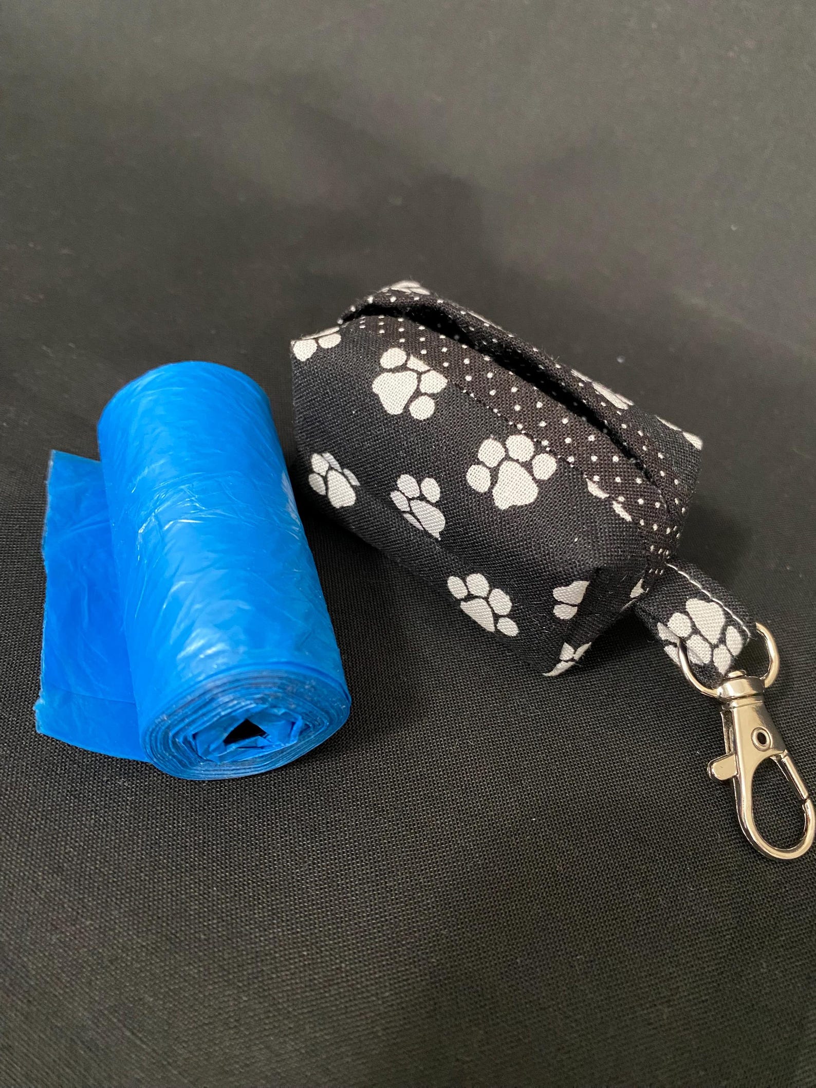Paw Print Dog Waste Bag Holder: Clip-on Pet Poop Bag Dispenser - Etsy