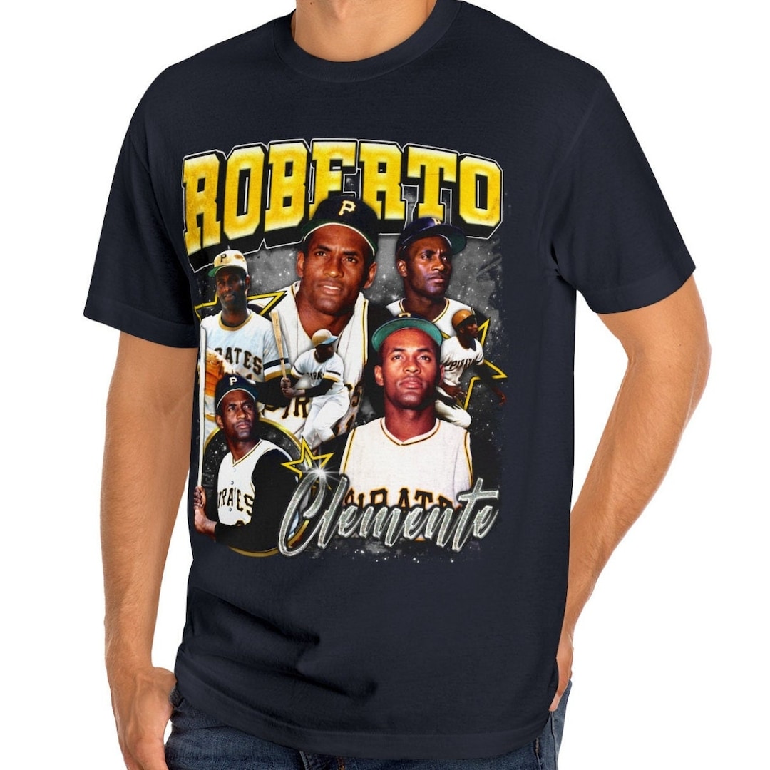 Roberto Clemente Pittsburgh Pirates Graphic T-shirt, Long Sleeve T ...
