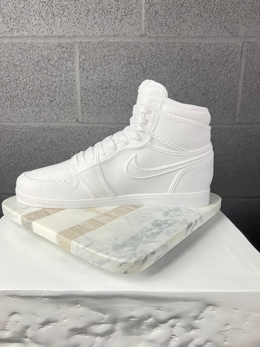 Air Jordan 1 White Shoe 3d Print Air Jordan 1 Decor Gift for Him Gift ...