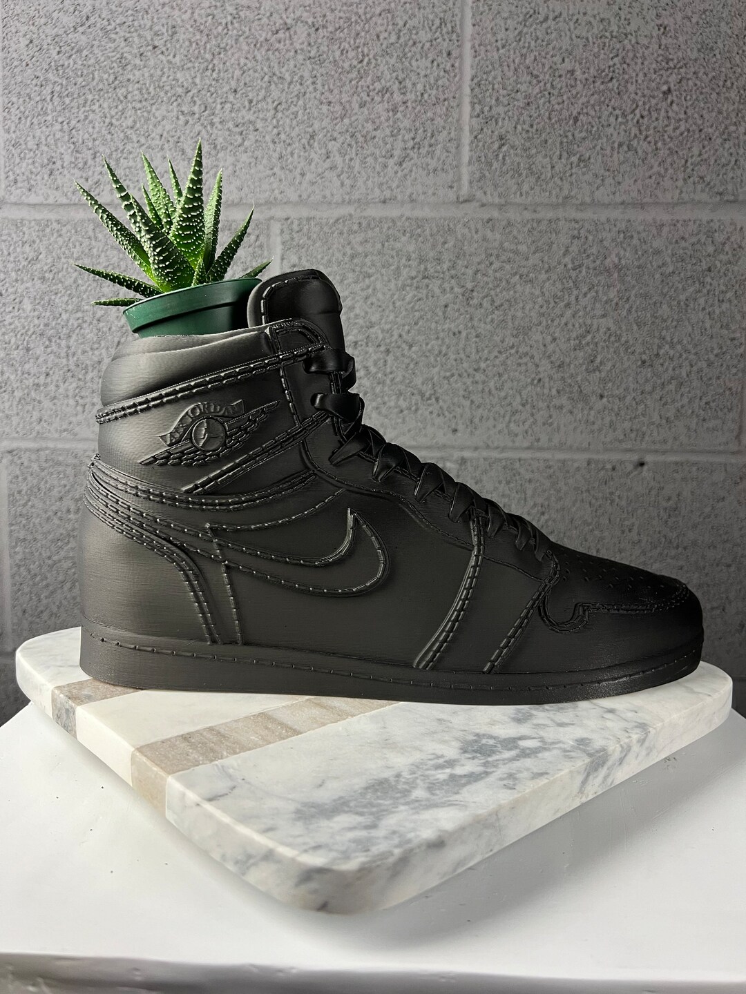 Air Jordan 1 Shoe Planter Black 3d Print 3d Print Home Decor Gift for ...