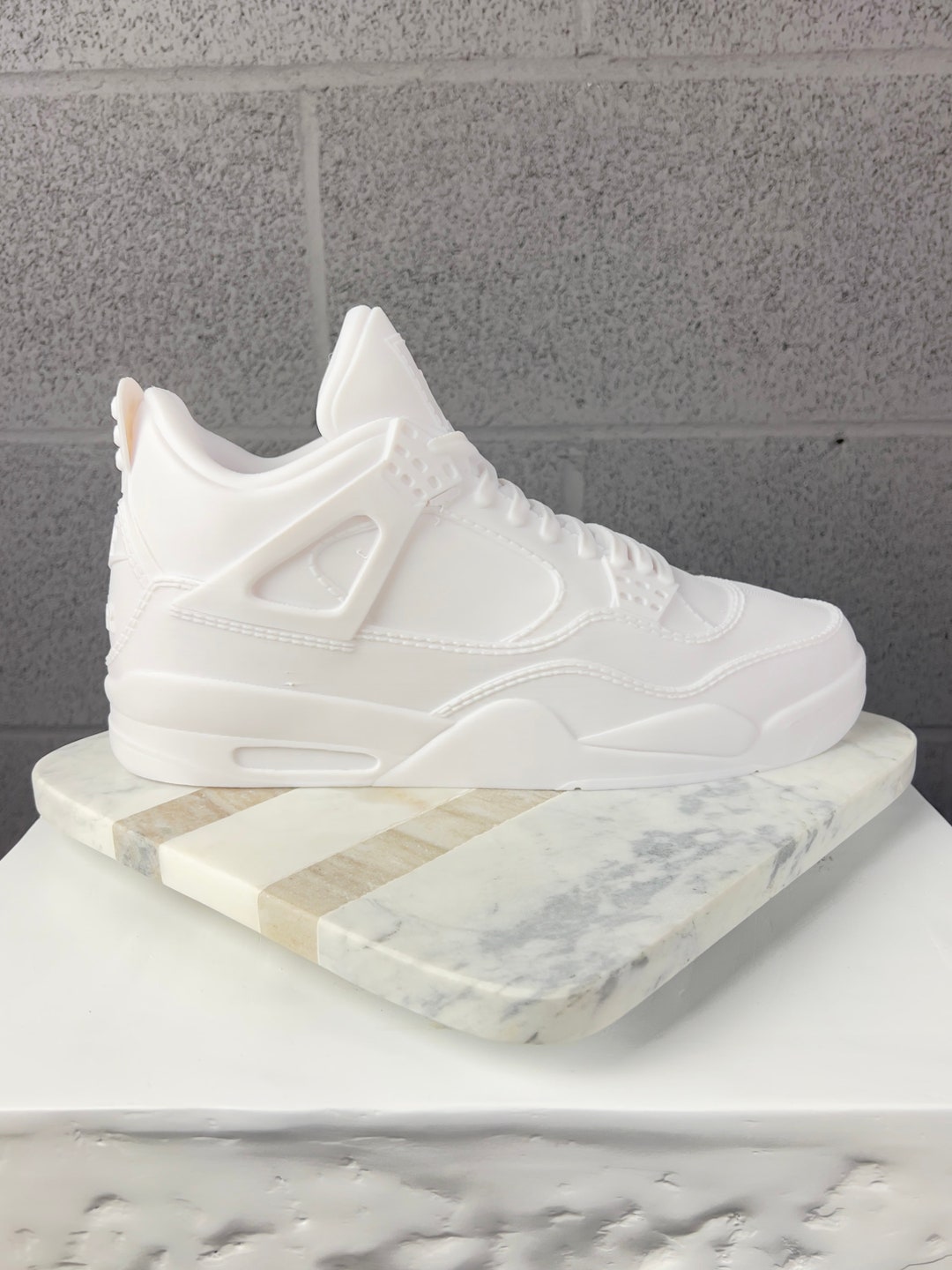 Air Jordan 4 Shoe White 3d Print Air Jordan Home Decor Gift for Him ...