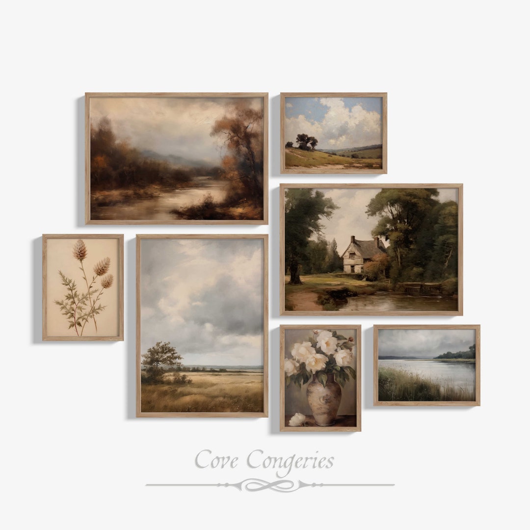 Vintage Country Gallery Wall Art Set of 7 | Cove Congeries | PRINTABLE ...