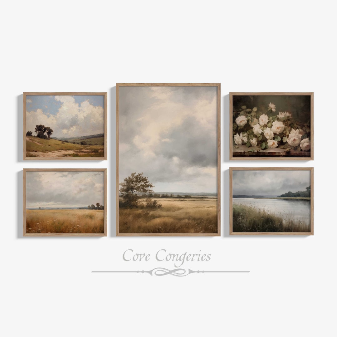Vintage Country Gallery Wall Art Set of 5 | Cove Congeries | PRINTABLE ...