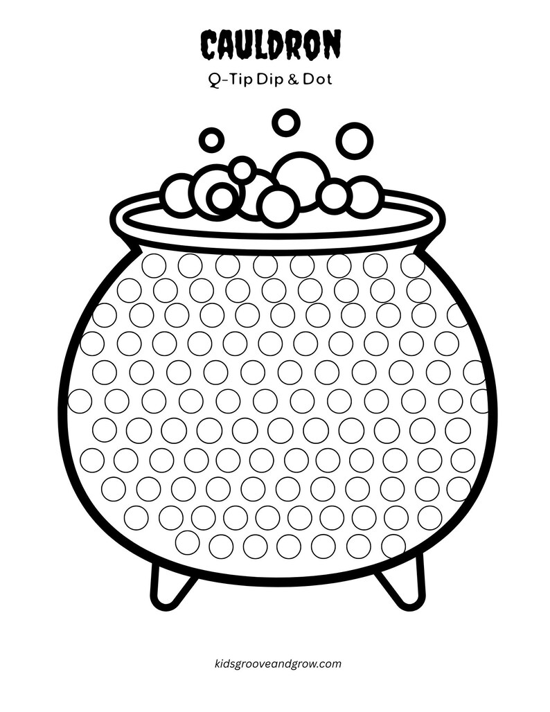 Halloween Q-tip Painting: Fine Motor Skills Activity (PDF Download) - Etsy