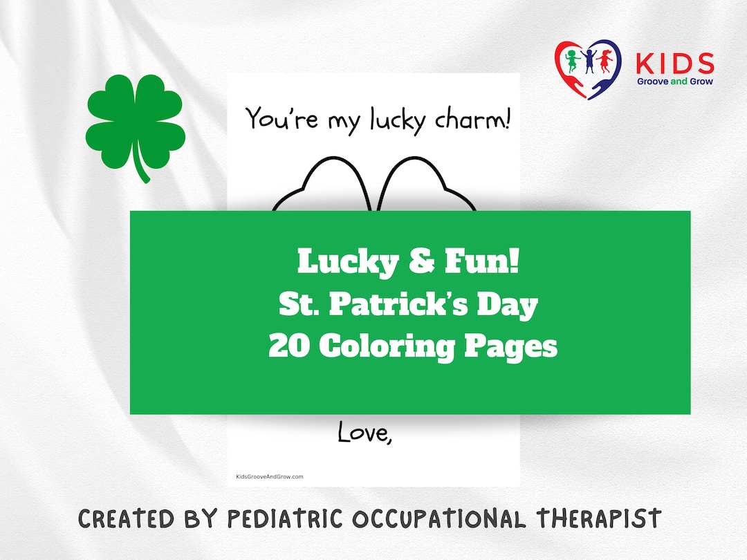 Lucky & Fun! St. Patrick’s Day Coloring Pages for Kids - Etsy