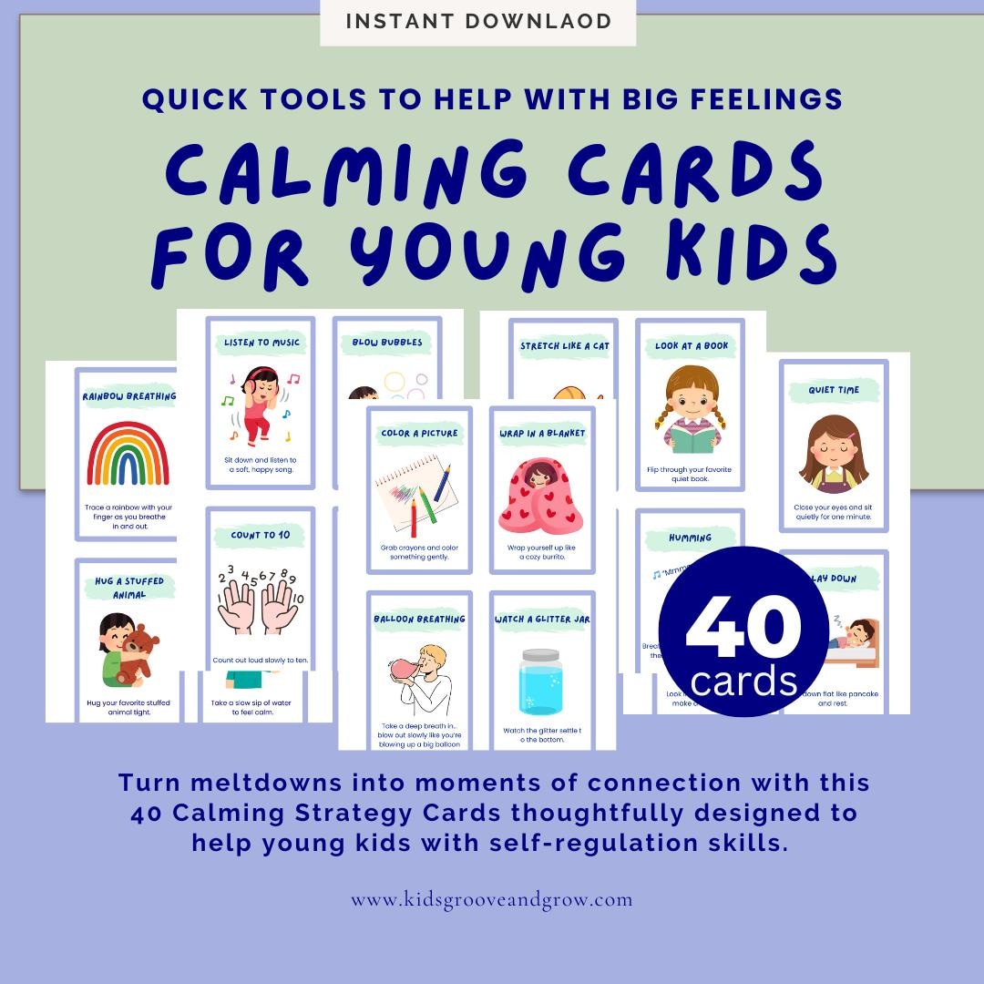 40 Calming Strategy Cards for Kids | Self-regulation, Emotional ...