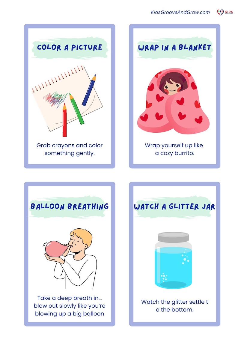40 Calming Strategy Cards for Kids | Self-regulation, Emotional ...
