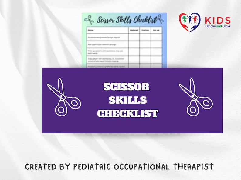 Scissor Skills Checklist: Fine Motor Cutting Tracker (printable PDF OT ...