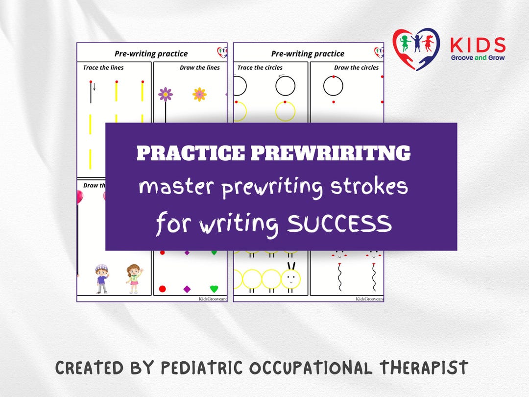 Preschool Pre-writing Practice / Shapes Drawing - Etsy