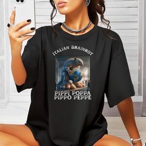Italian Brainrot Pippi Poppa Pippo Peppe T-shirt, Weirdcore Earth Hug ...