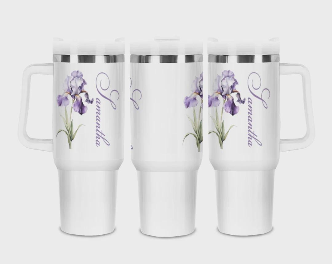 February Birth Flower 40 Oz Tumbler - Etsy