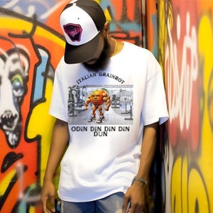 Italian Brainrot Odin Din Din Din Dun T-shirt, Viral Gymcore Meme Tee ...