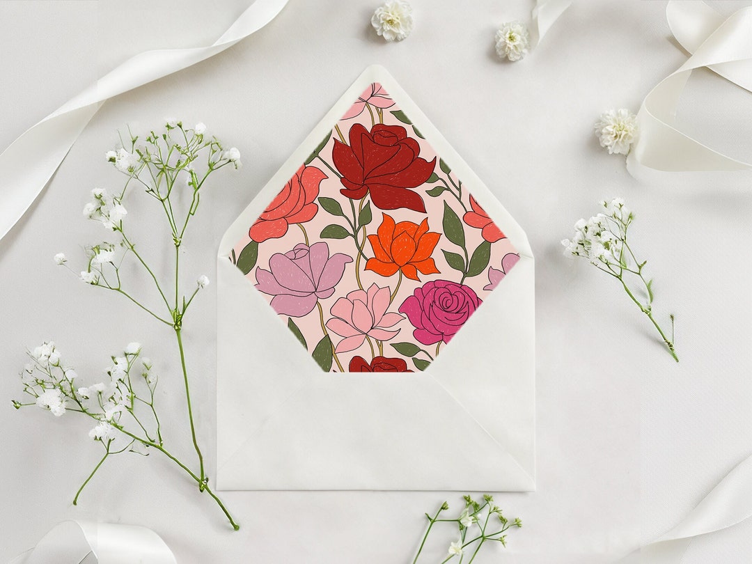 4 Printable Envelope Liners With Euro Flap. C5, A7, C6 and Mini for A5 ...