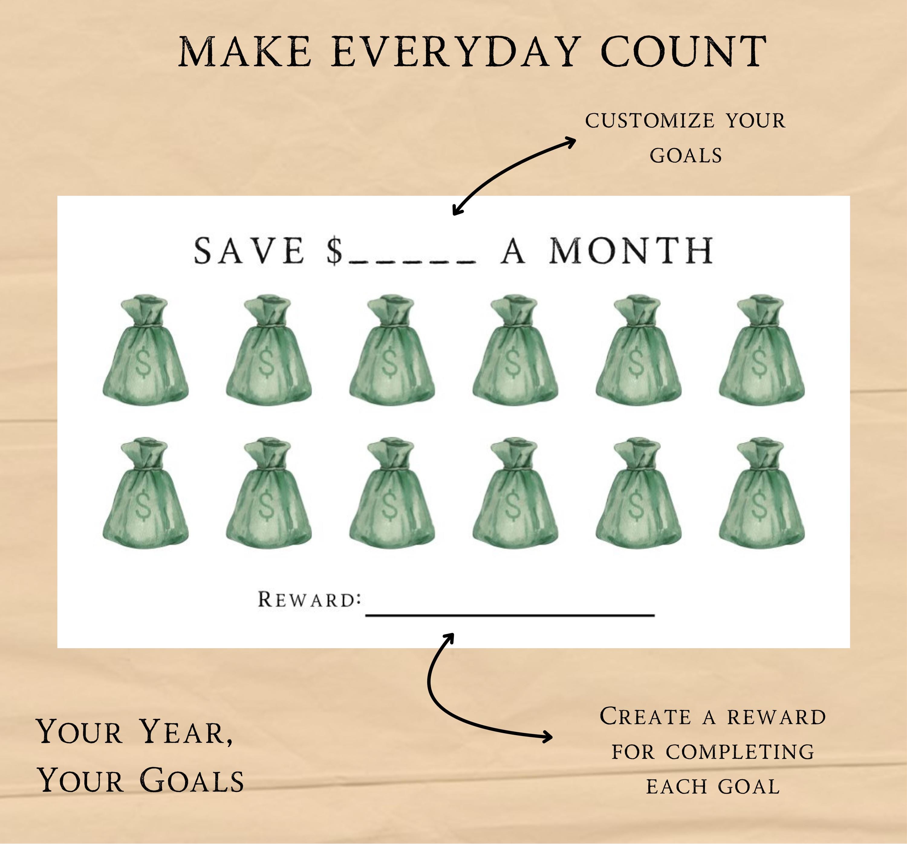 2026 Resolution Punch Cards | Habit Tracker Cards | Goal Setting ...