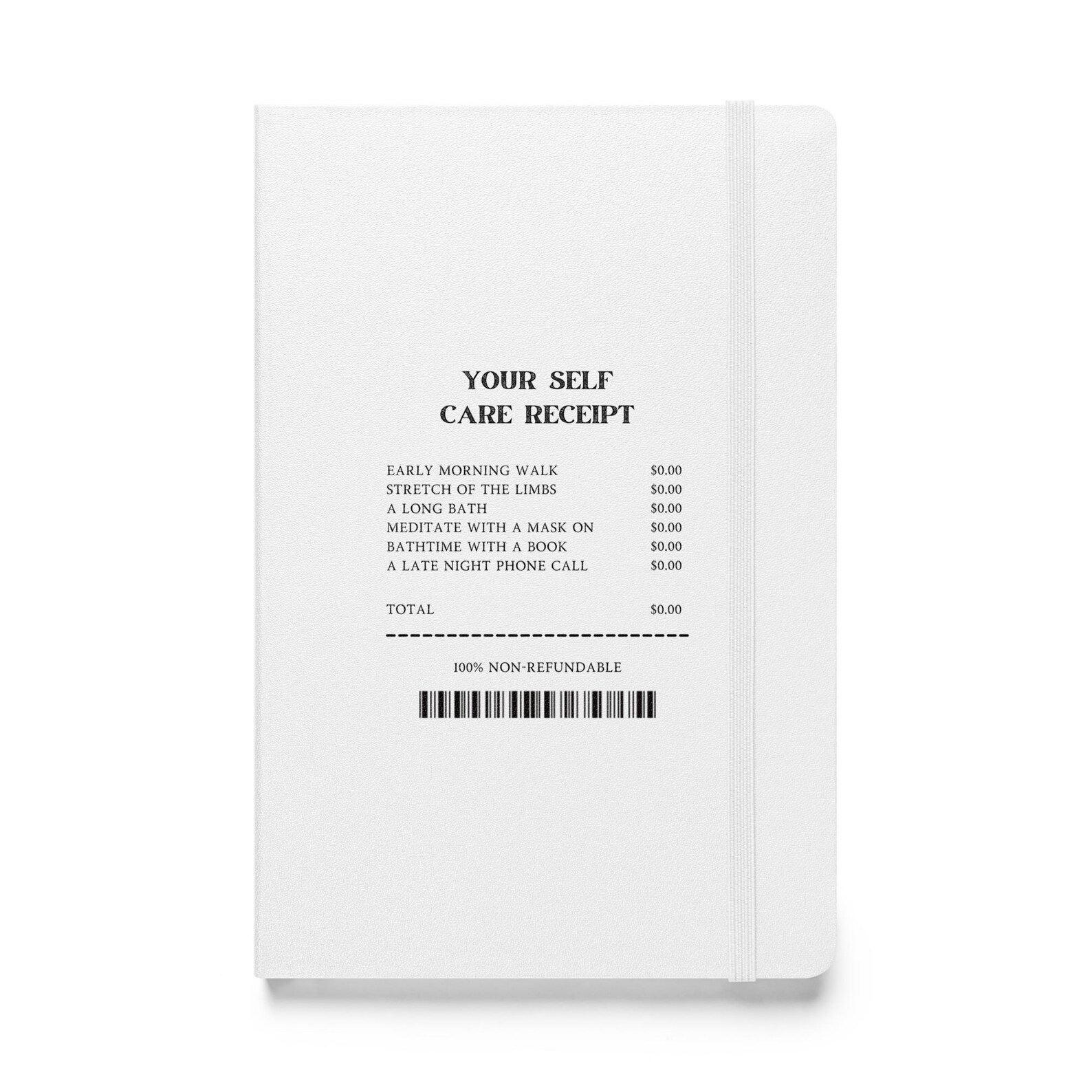 Self Care Receipt Journal | Self Love Notebook | Mental Health ...
