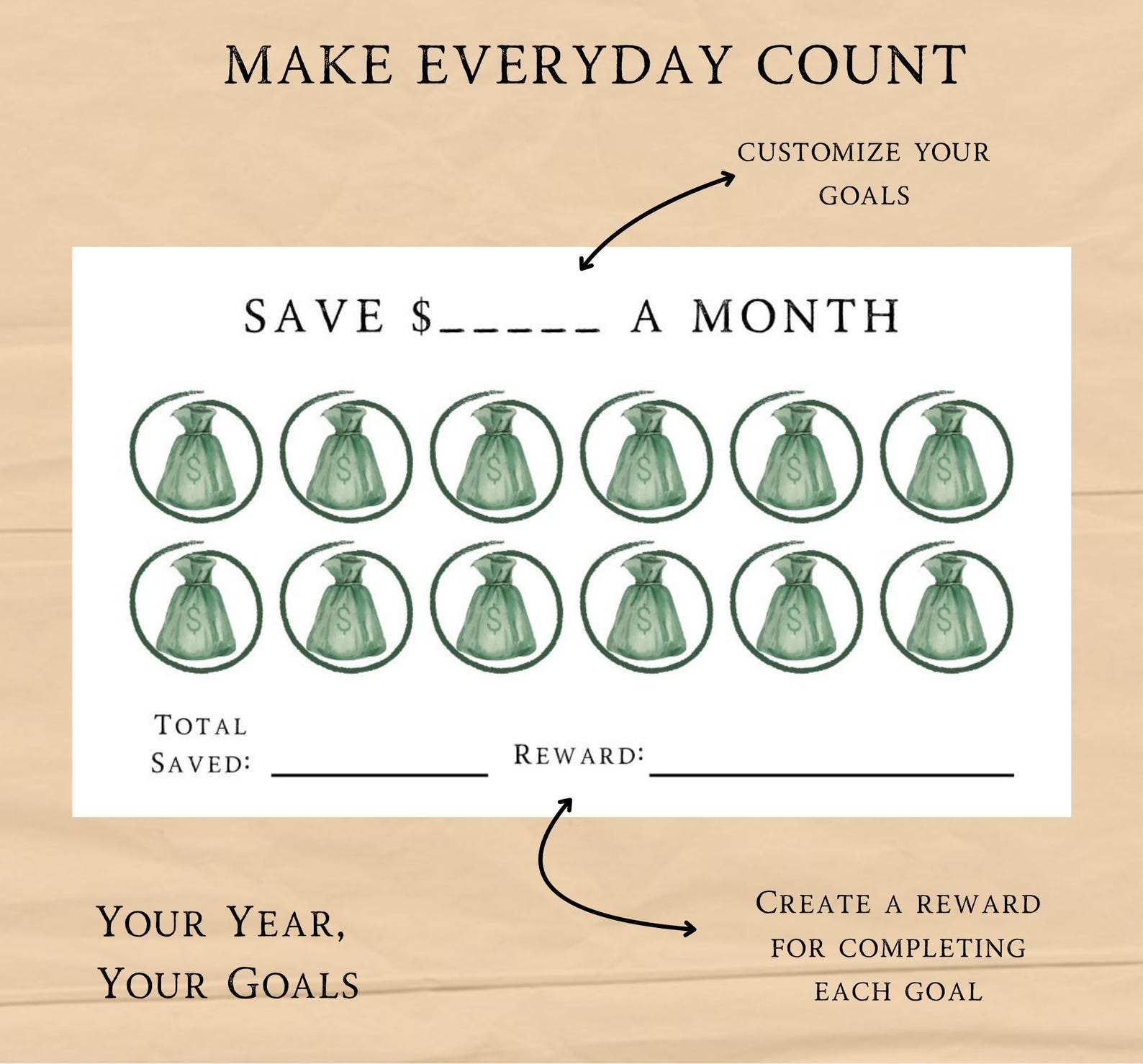 2026 Resolution Punch Cards | Habit Tracker (digital Download) - Etsy