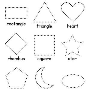 Printable Alphabets, Number, Shapes Tracing Sheets/handwriting Practice ...