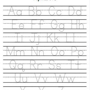Printable Alphabets, Number, Shapes Tracing Sheets/handwriting Practice ...