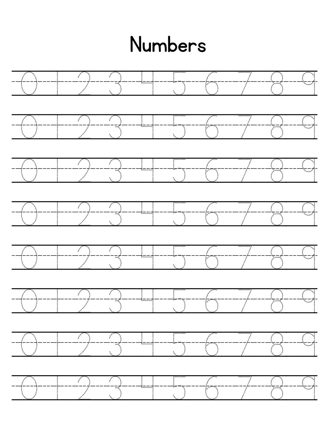 Printable Alphabets, Number, Shapes Tracing Sheets/handwriting Practice ...
