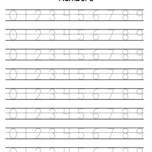 Printable Alphabets, Number, Shapes Tracing Sheets/handwriting Practice ...