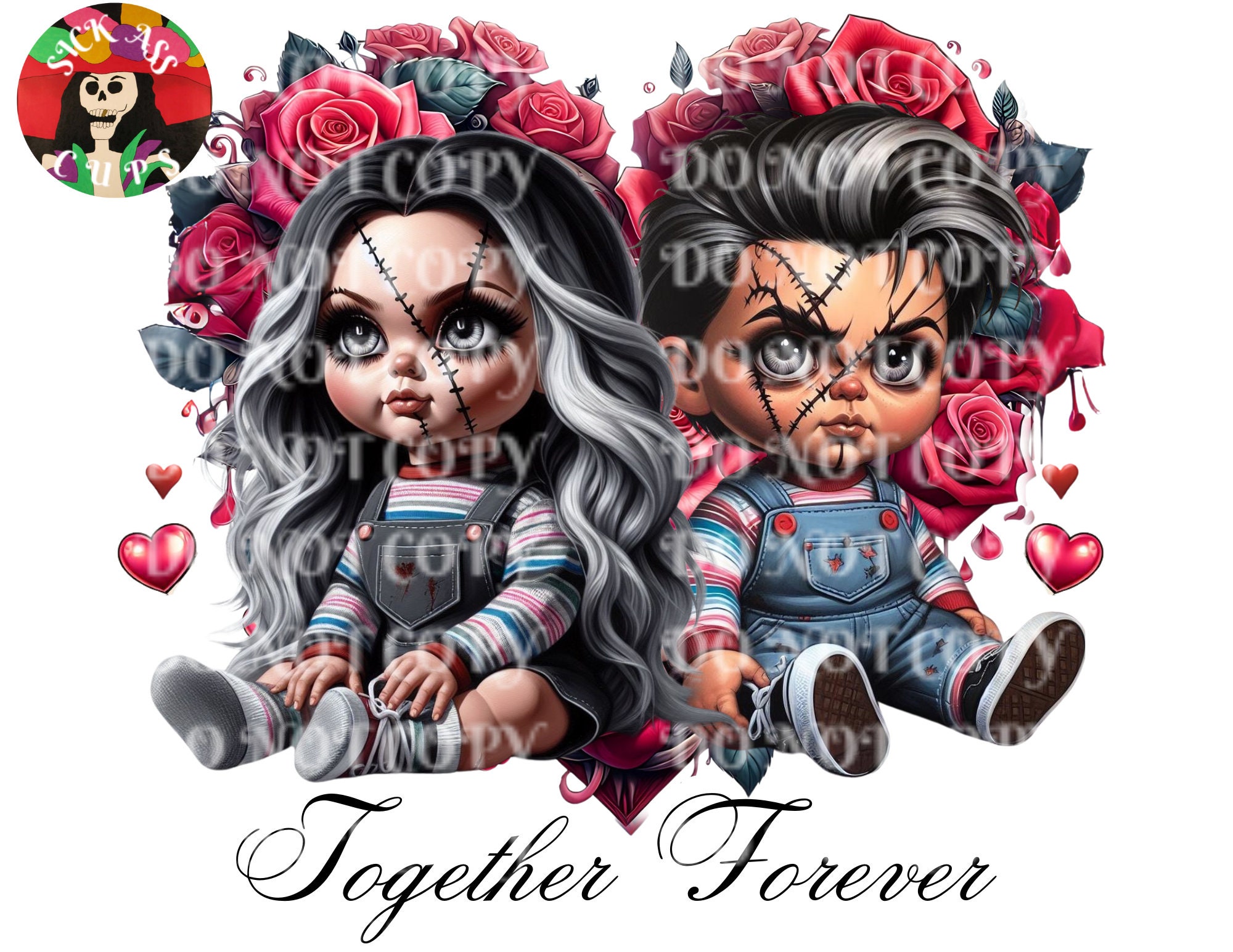 PNG File Chucky Horror Couple Chola and Cholo Old School Lowrider ...