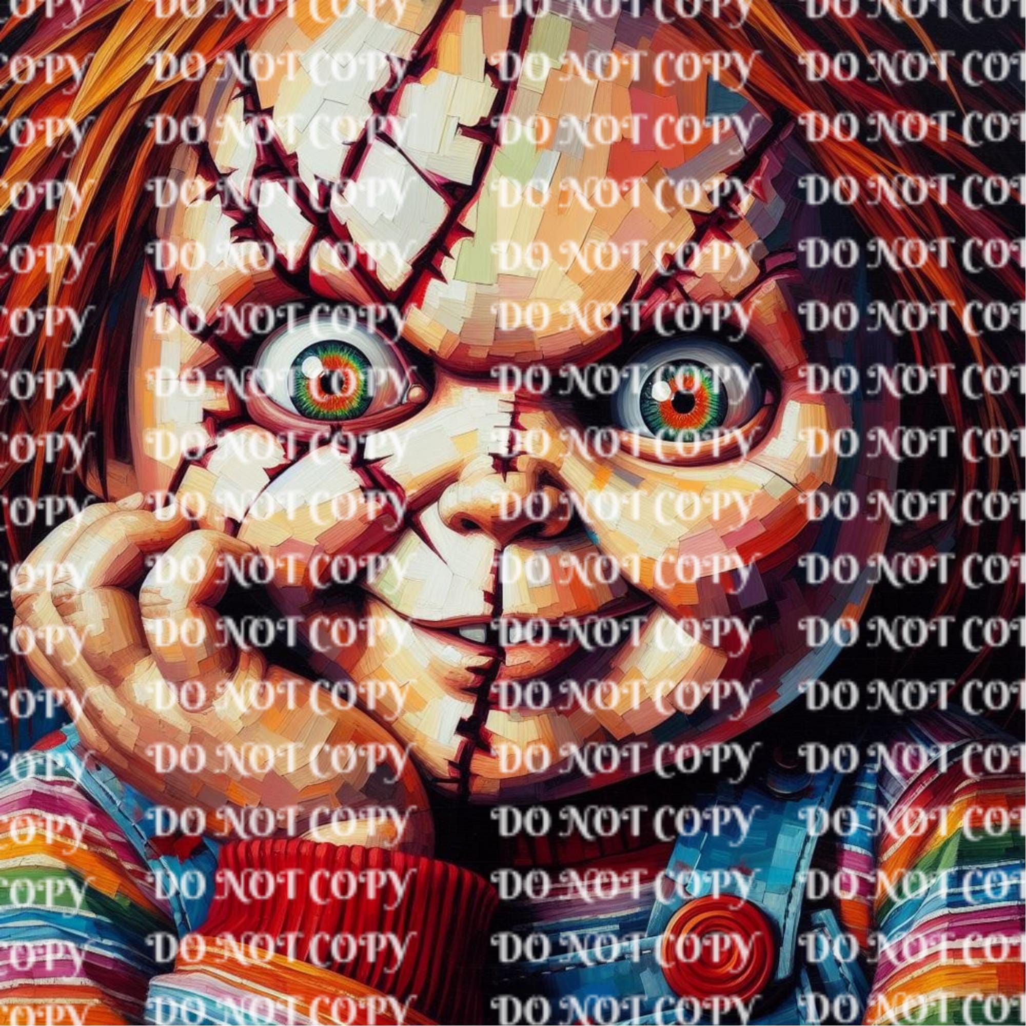 Chucky Horror Painting PNG FILE - Etsy