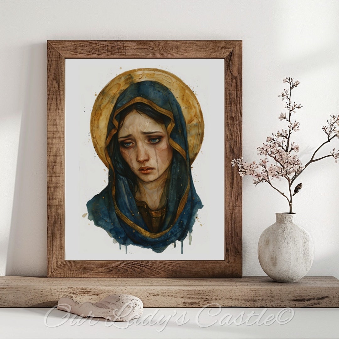 Icon Our Lady of Sorrows Beautiful Icon Print of the Blessed Virgin ...