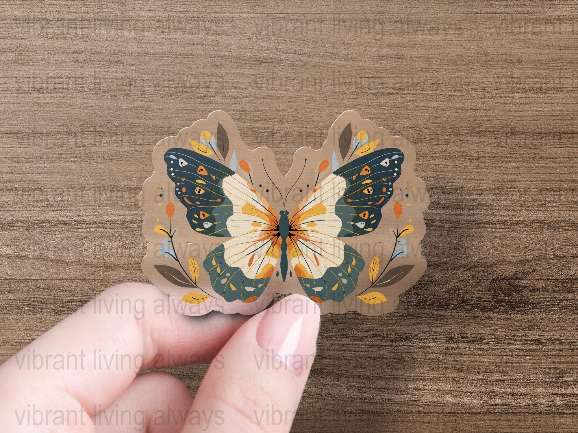 Boho Butterfly Clipart: Trendy Floral and Watercolor Butterfly SVG, PNG ...