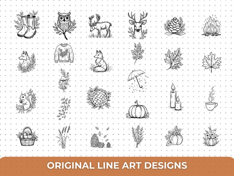 Autumn SVG PNG Bundle | Fall Clipart Collection | Pumpkin Turkey ...