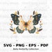 Boho Butterfly Clipart: Trendy Floral and Watercolor Butterfly SVG, PNG ...