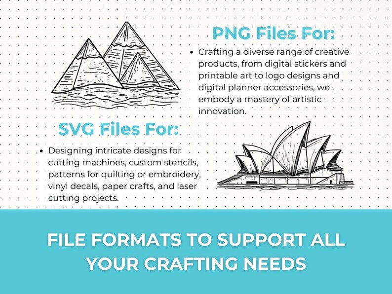 World Landmarks SVG PNG Bundle | Travel Clipart Collection | Eiffel ...