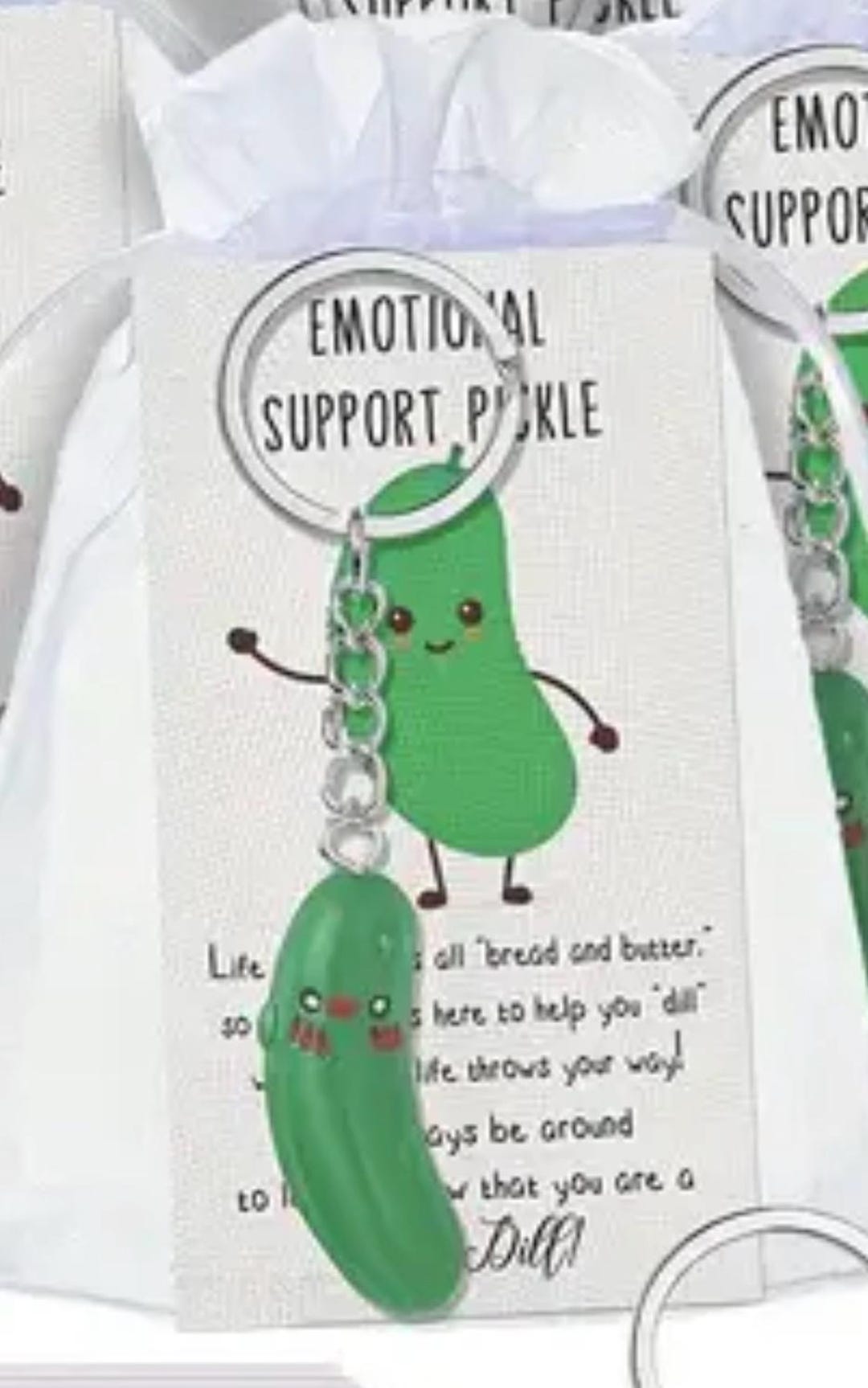 You Are A "big Dill" Emotional Support Pickle Key Chain - Calling All ...