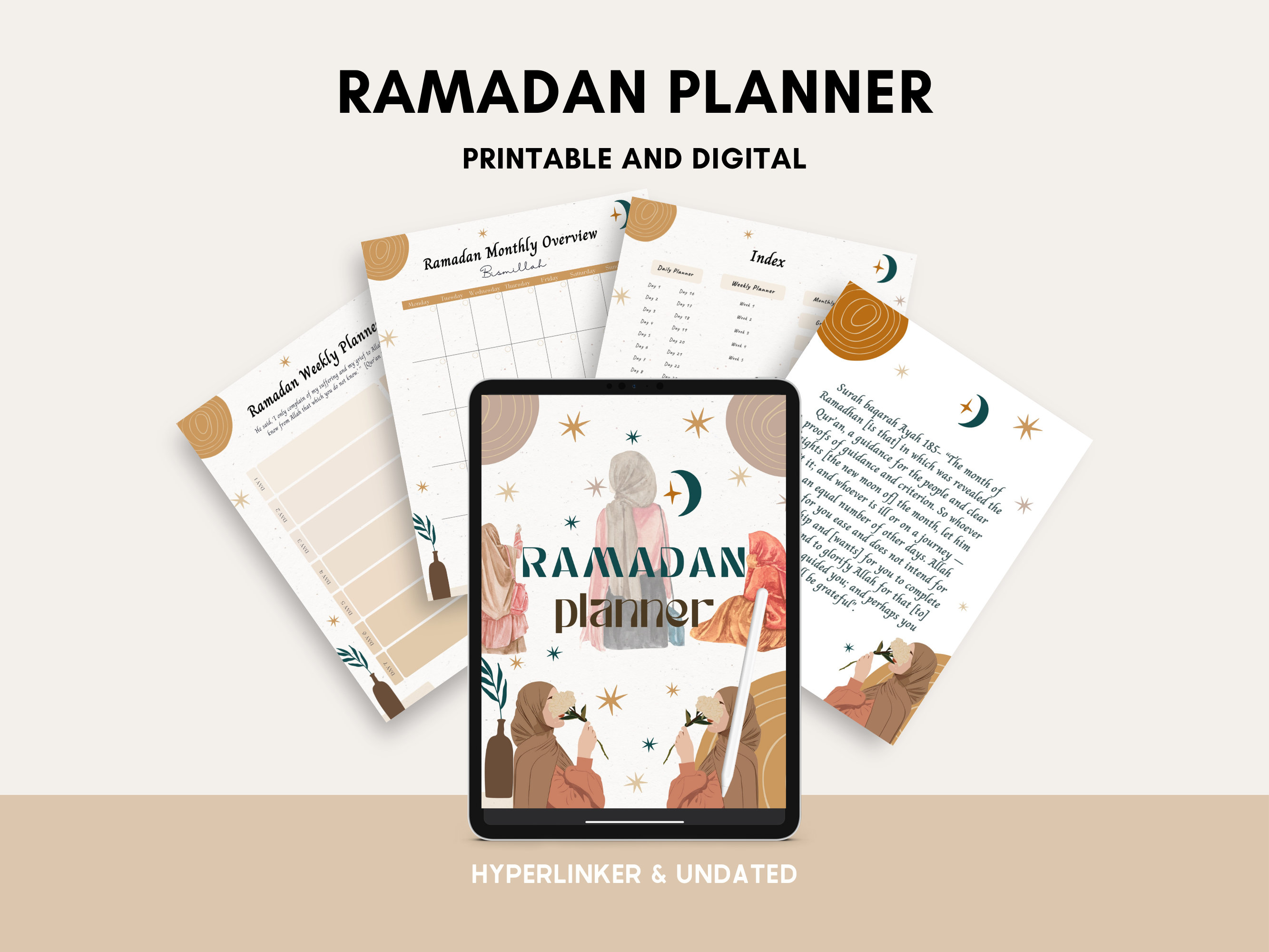 Printable Planner, Prayer Tracker, Quran Journal, iPad Planner, Ramadan ...