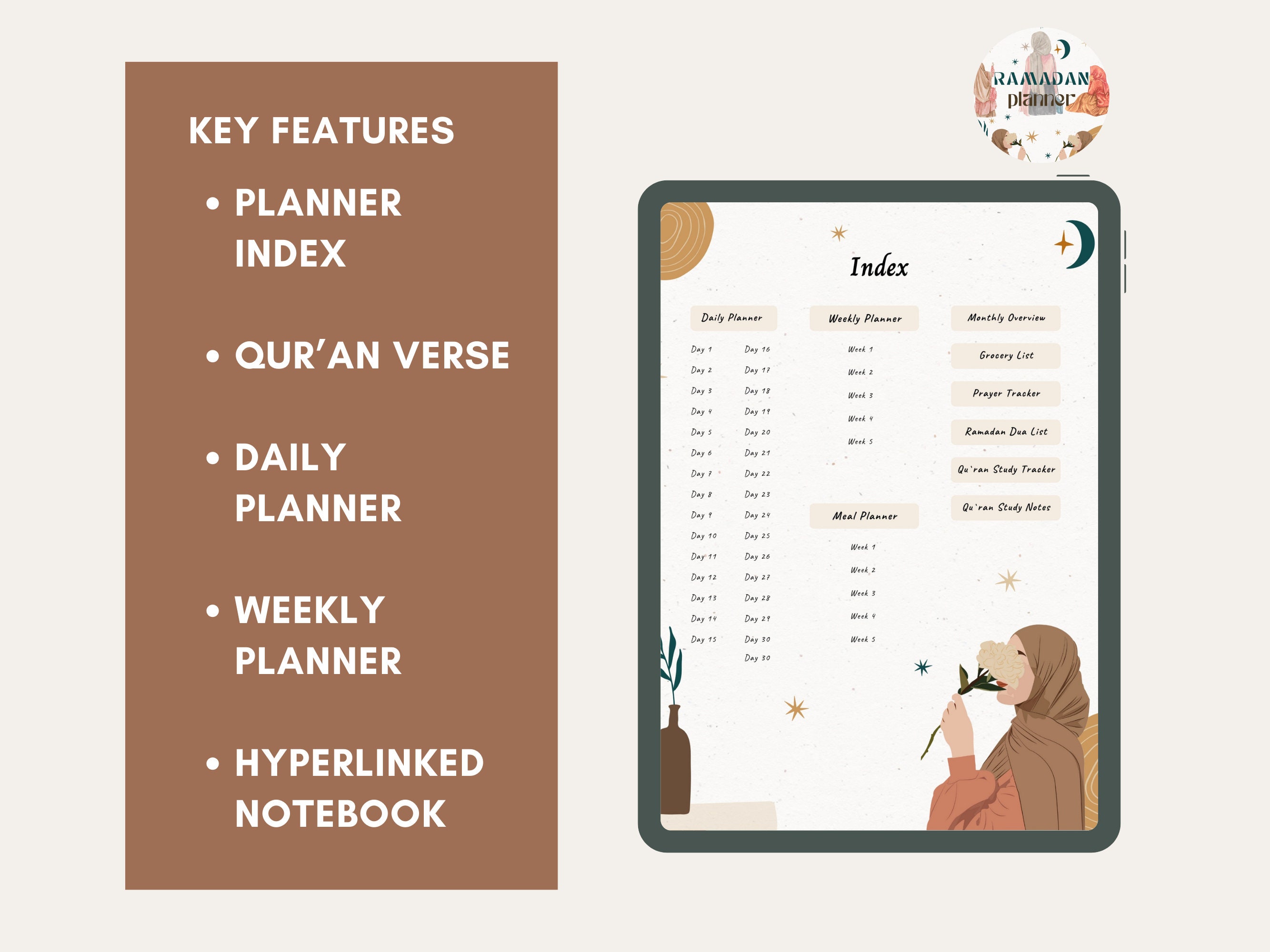 Printable Planner, Prayer Tracker, Quran Journal, iPad Planner, Ramadan ...