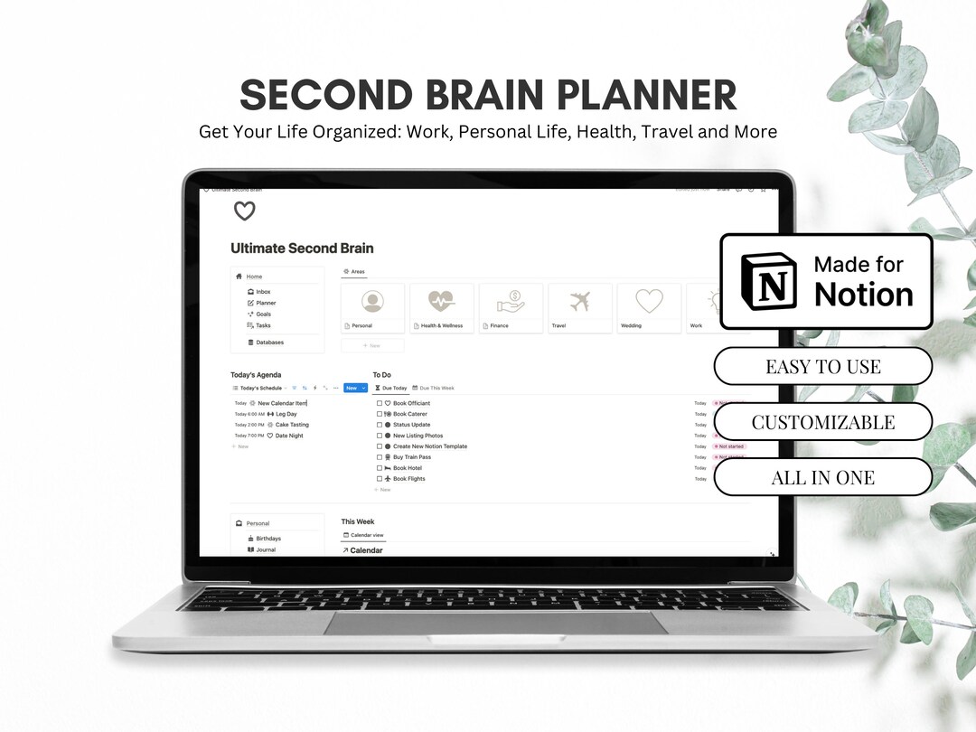 Notion Life Planner | ADHD Notion Planner Template | Notion Dashboard ...