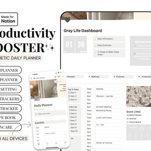 Notion Dashboard Template Notion Life Planner Aesthetic Digital Planner That Girl Planner Life ...