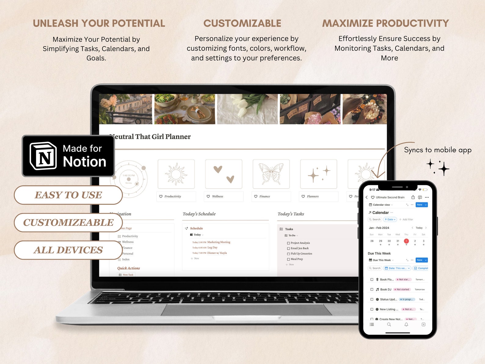 Notion Life Planner Template, Notion Template, That Girl Planner, 2024 ... Notion Life Planner Template, Notion Template, That Girl Planner, 2024 ...